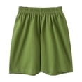 Boys Green Cotton Shorts for Kids - Elastic Waist Pull On Breathable ...