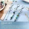12 pcs Beadable Keychains Bars Bulk Blank Beaded Metal Keychain for ...