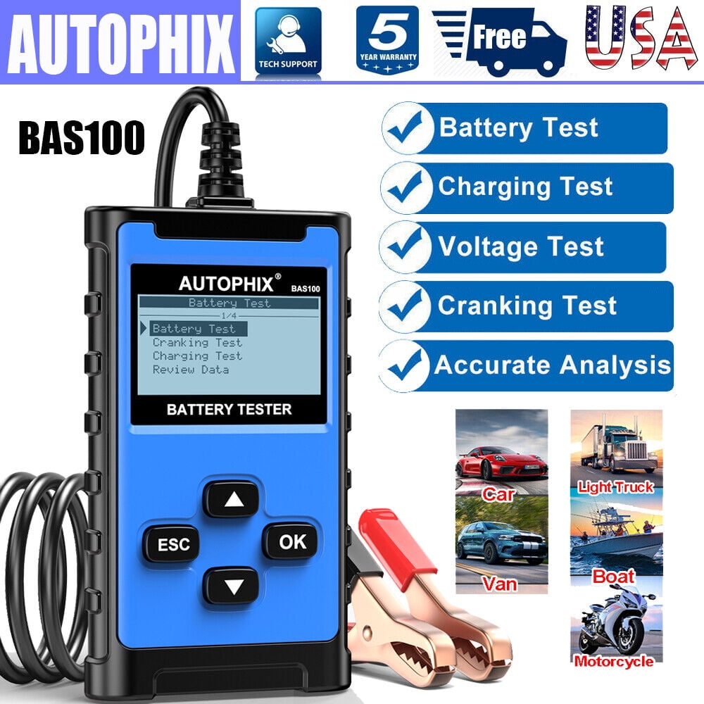 Autophix BAS100 Car Truck 12V Battery Analyzer 100-1100 CCA Battery ...