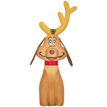 6 ft. H Christmas Airblown Inflatables Dr. Seuss Grinch W/Max And ...