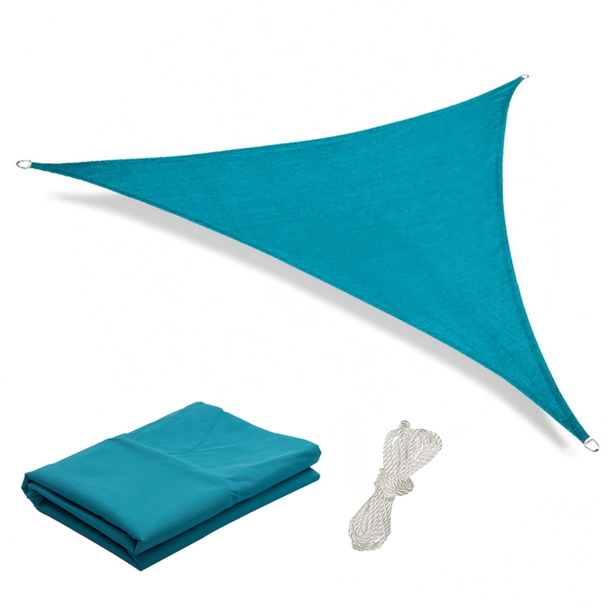 Lake Blue 10ft x 10ft x 10ft Waterproof Sun Shade Sail Canvas Sun ...