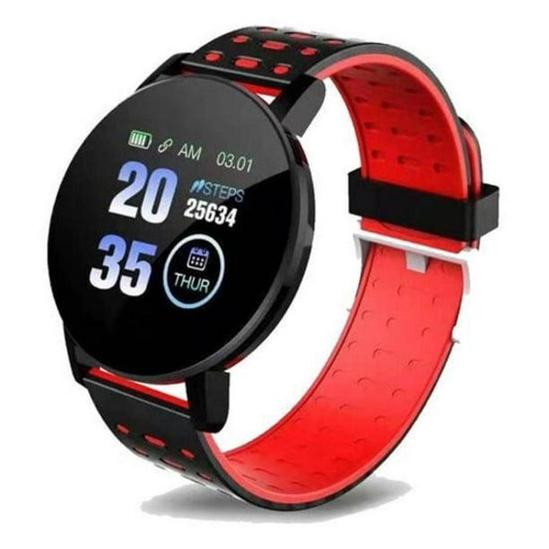Smart Watch 119 Plus Inteligente Oxímetro Deportivo Rojo Genérica Smart Watch 119 Plus ...