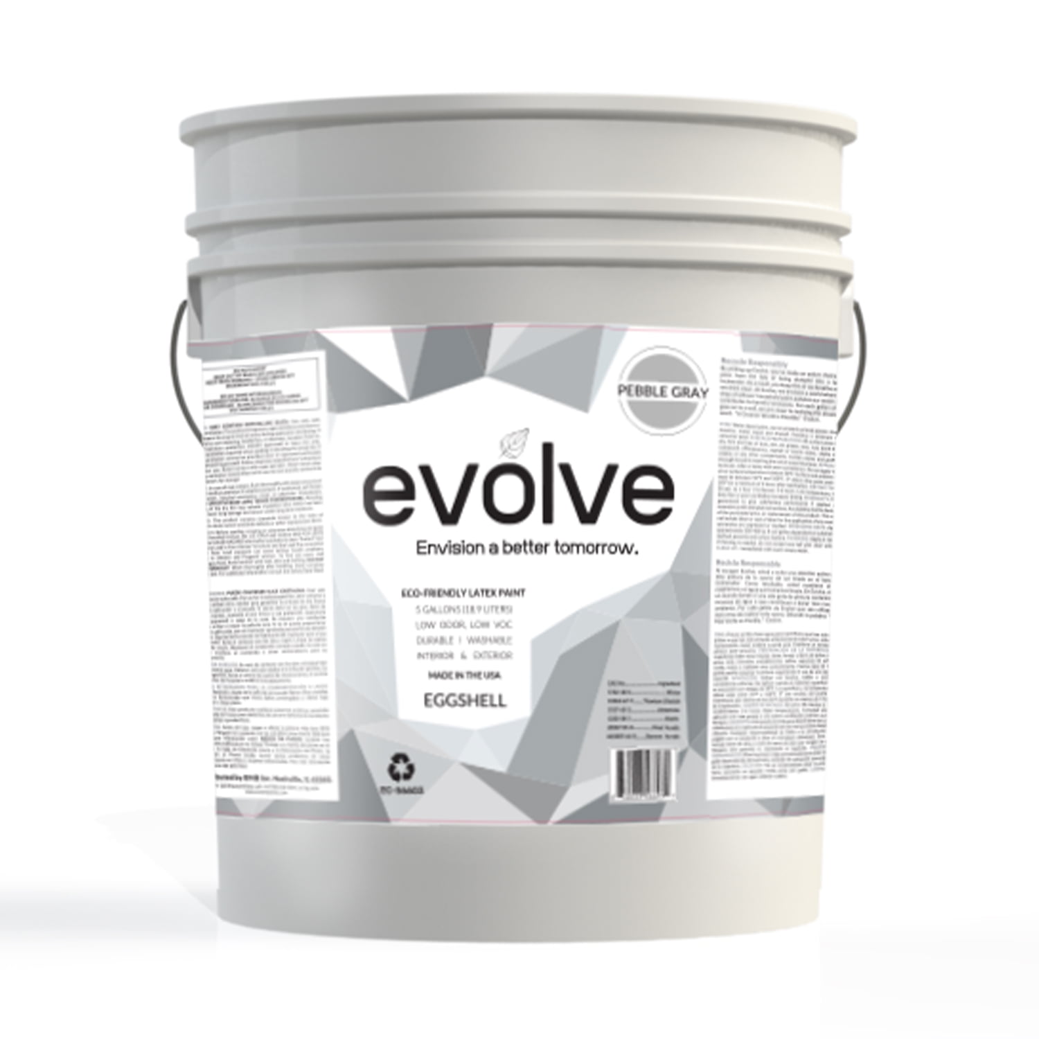 Evolve Interior Exterior Latex Eggshell Finish Pebble Gray (5G ...