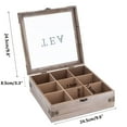QILICHZ Rustic Wooden Tea Box and Display Holder - Handmade Tea Storage ...