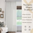 Beige White Pleated Linen Curtains 120 Inches Long 60 Inch Width Extra ...