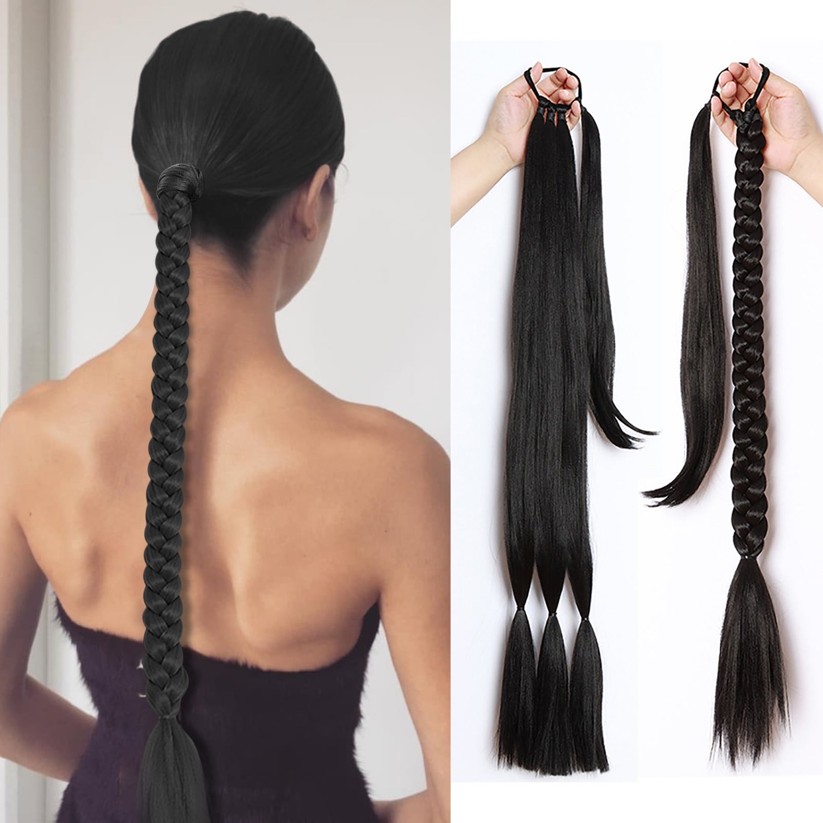Click here for Rkstn Wigs Human Hair Ponytail Braid Extensions Br... prices