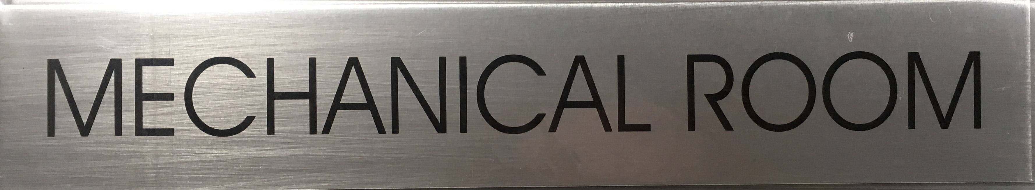 MECHANICAL ROOM SIGN (BRUSHED ALUMINUM) - Walmart.com