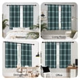 Blue and White Checkered Pattern Blackout Curtains,Triple Weaved Fabric ...