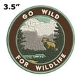 Go Wild For Wildlife! 3.5 Inch Iron Or Sew On Embroidered Fabric Badge ...