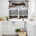 3 Piece Kitchen Curtains and Valances Set Fighting Yak Cafe Curtains 24 ...