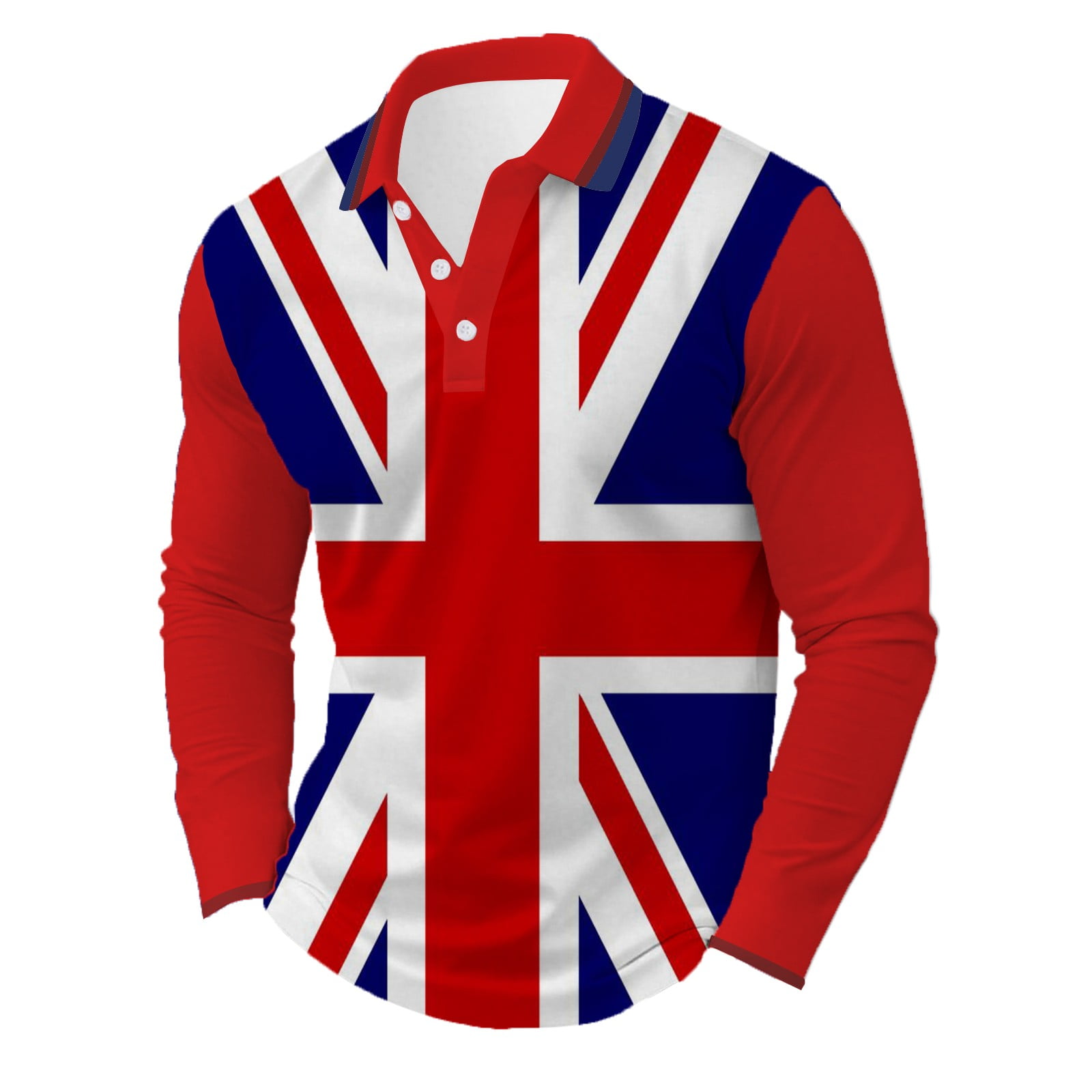 Click here for Zhangmingg Uk Flag Jack Print Mens Shirt Long Slee... prices