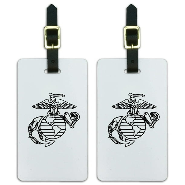 Marine Corps USMC Black White Eagle Globe Anchor Logo Officially ...