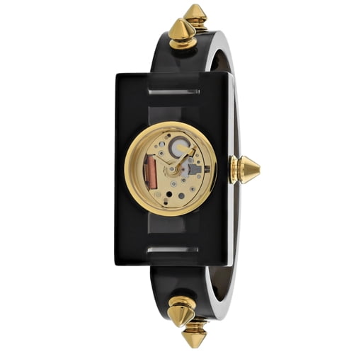 Gucci Women's Plexiglass Champage Skeleton Bangle 24mm Watch YA143509 ...