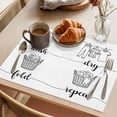 Black White Placemats Set of 4 Cartoon Farmhouse Retro Place Mats ...