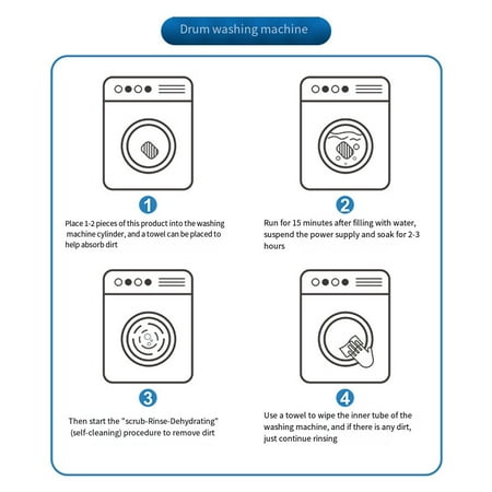 pitrice 100 Pieces Washing Machine Cleanser Mildew Deodorant Tablet ...