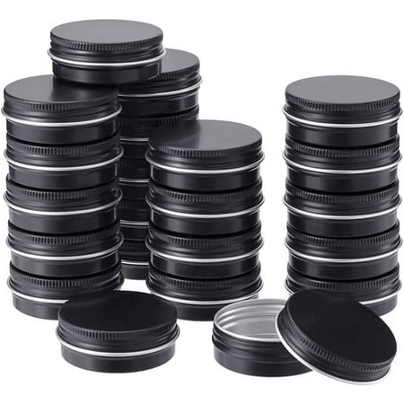 30 Pack 1 OZ Tin Cans Screw Top Round Aluminum Cans Screw Containers ...