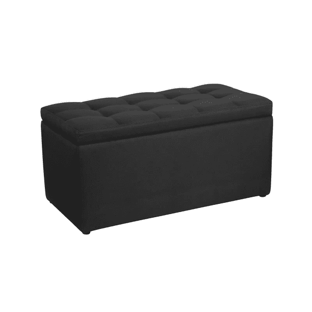 Magshion 31" Tufted Storage Ottoman, Entryway Microfiber Shoe Bench ...