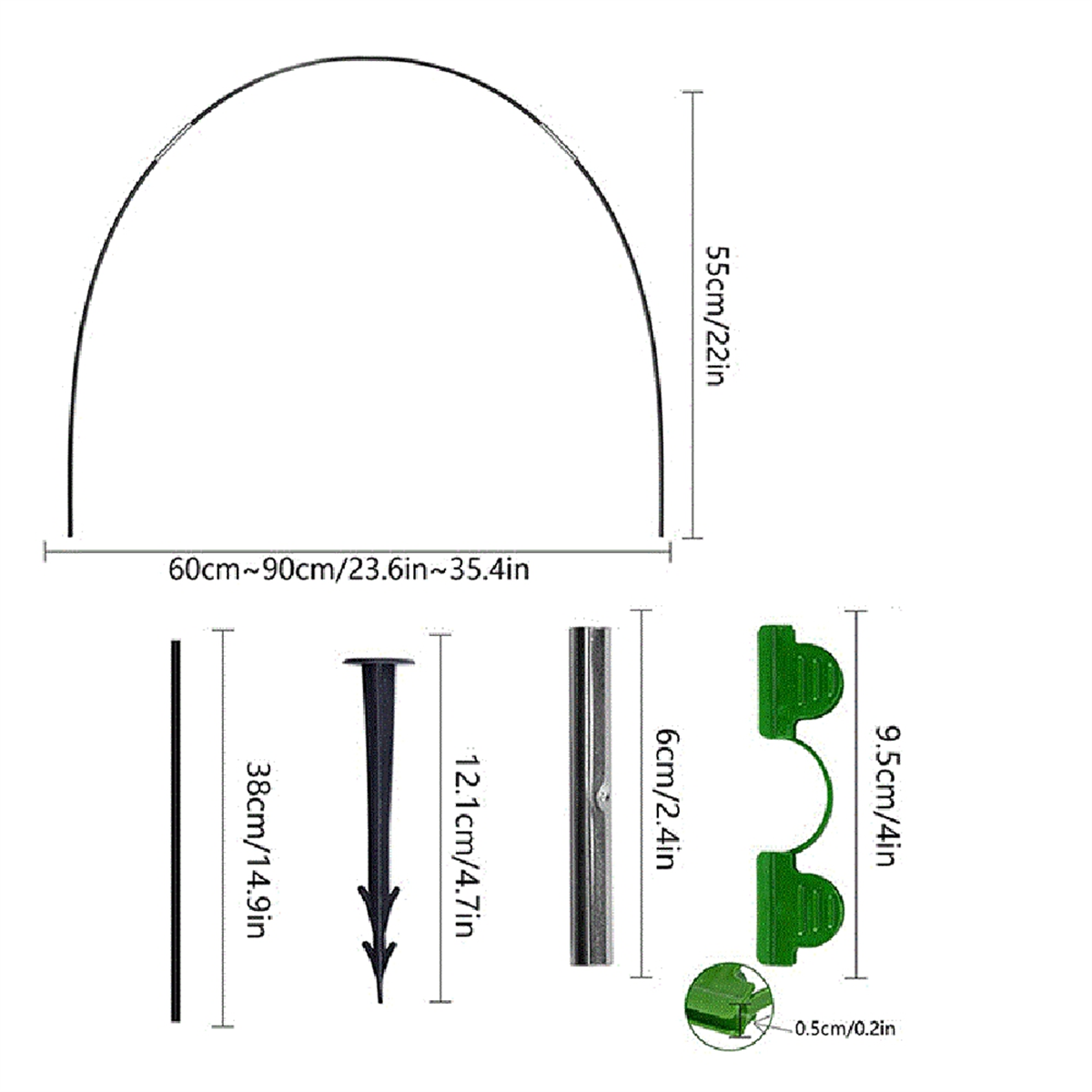 Click here for Unbranded 18pcs Garden Hoops For Netting Tunnel  G... prices