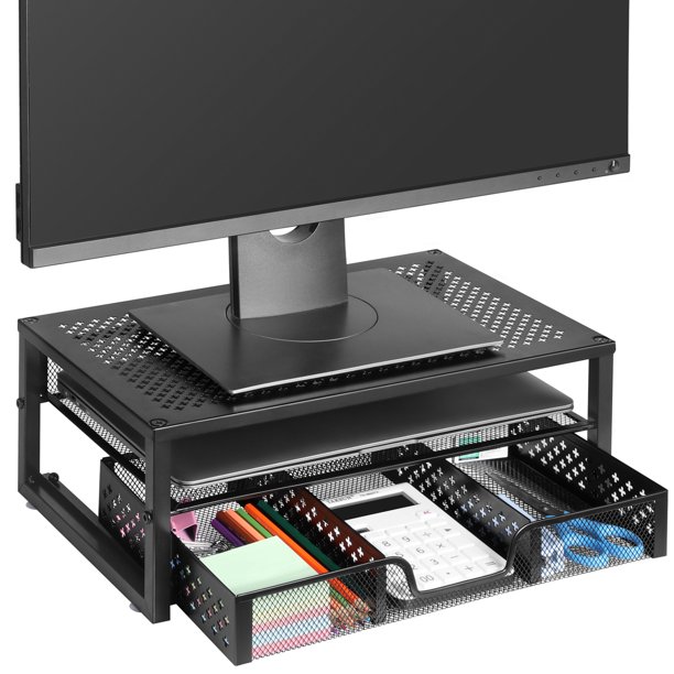 Simple Trending Metal Monitor Stand Riser and Computer Desk Organizer ...