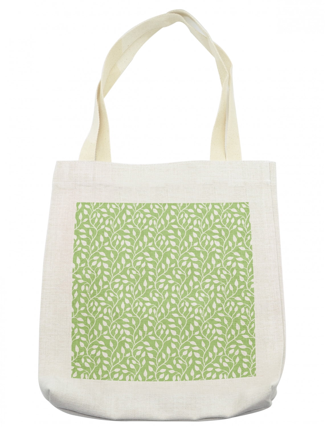 Spring Tote Bag, Modern Design Leaf Pattern Illustration Park Season ...