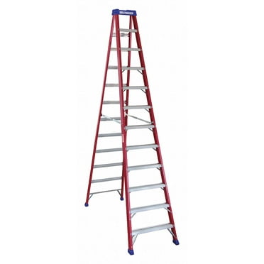 Louisville Ladder 12 ft. Fiberglass Step Ladder, Type IA, 300 lbs. Load ...