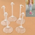 CHZIMADE 10 Pieces Plastic Clear Doll Stand Display Holder for Dolls ...