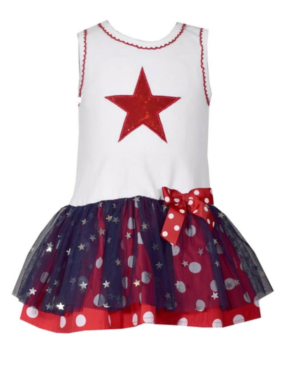 Girls Red White Blue Dress
