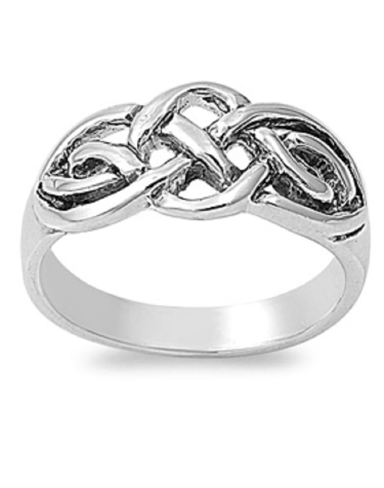 925 Sterling Silver Trinity Style Wiccan Weave Ring Size 6 - Walmart.com
