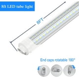 8Ft HO LED Tube Light Bulbs,Rotate R17D Base,V Shape,72W 6000K 4-Pack - Walmart.com