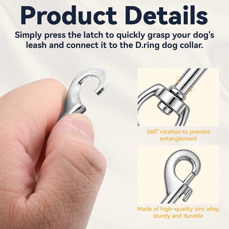 50Pcs Heavy Duty Swivel Snap Hooks Zinc Alloy Flag Clasp Dog Leash Hook ...