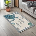 Blue Sea Turtle Door Mat 20x31.5 Inch Beach Happy Place Seashell ...