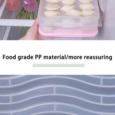 serony Box Storage Dumplings Plain Stackable Boxes Egg Vegetable ...