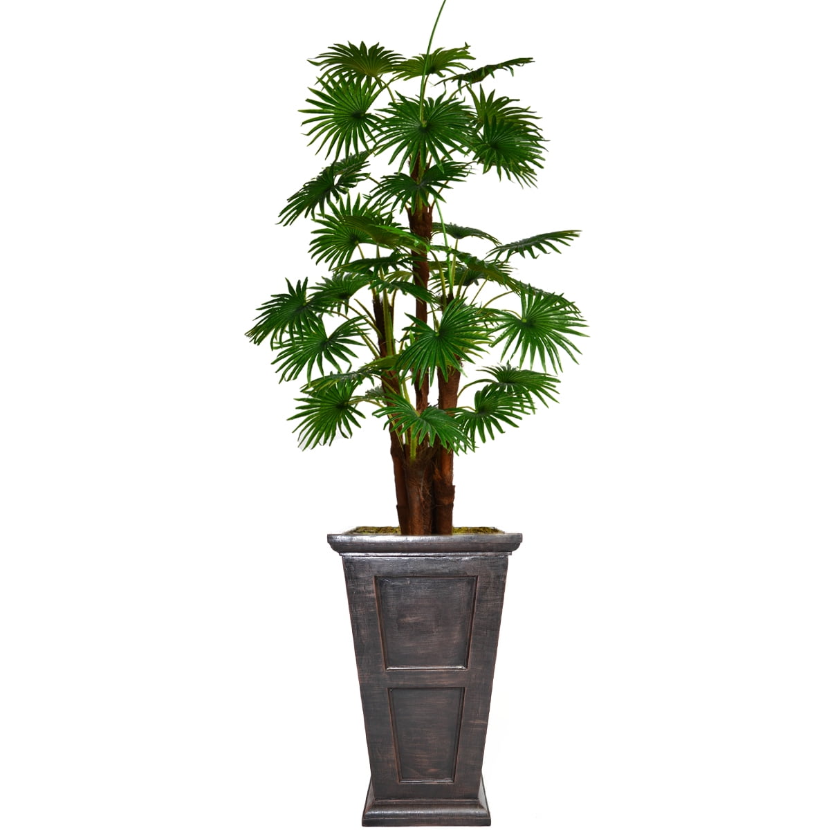 Vintage Home Artificial Faux Real Touch 84" Tall Fan Palm Tree With ...