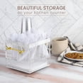 ELTOW Acrylic Swivel Silverware Caddy - Utensil Organizer - Napkin ...