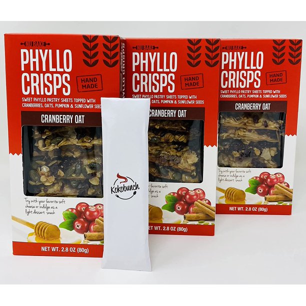 Phyllo Crisps Cranberry Oat Crisps With Kokobunch Kit By Nu Bake | 3 Pk ...