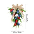 Artificial Tulips Wreath for Home Door Hanging, Decorative Floral ...