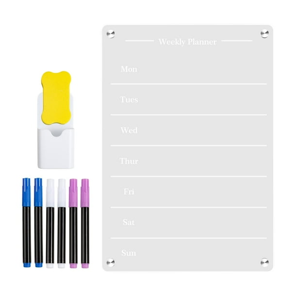 Dry Erase Board Acrylic Whiteboard Erasable Whiteboard Planner Weekly ...