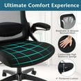 Costway Ergonomic Office Chair with Adjustable Lumbar Support Rocking ...