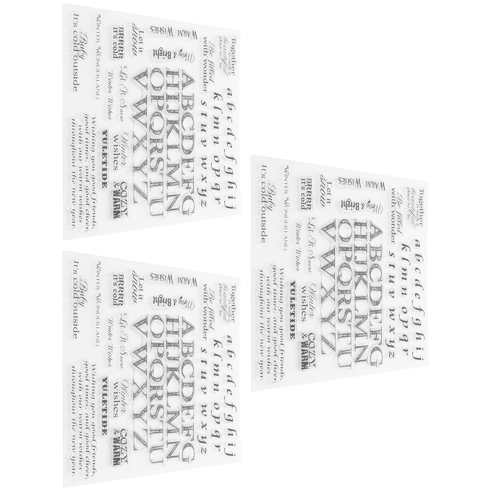 Alphabet , Transparent , 3Pcs TPR English Alphabet Stamps English ...