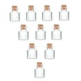 10Pcs Mini Glass Bottles with Cork Stoppers DIY Tiny Sample Jars Small ...