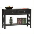 Linon Anna Collection Console Table, Antique Black, 30 inches High ...
