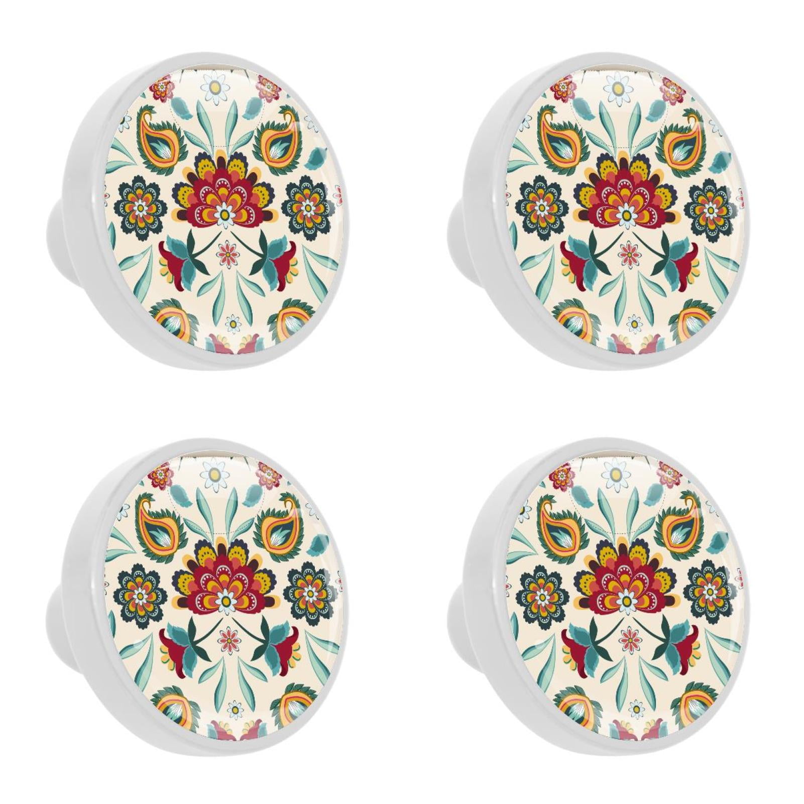 4 Pcs Retro Ethnic Boho Knobs for Kitchen Cabinet Cupboard Dresser ...