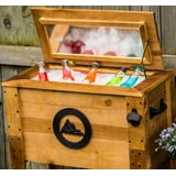 Backyard Expressions Outdoor Patio 45QT Ice Chest Cooler Beverage Cart ...