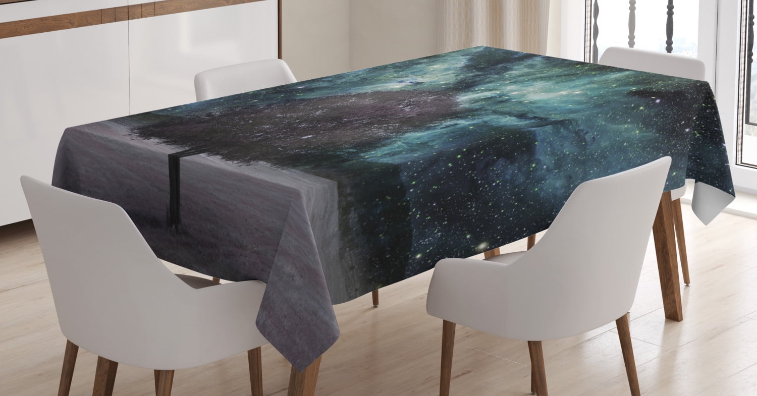 Ambesonne Space Tablecloth Rectangular Table Cover, Nebula Galaxy ...