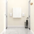 LIANGKA White Double Door Wall Cabinet 24"W × 42"H Shaker Style ...