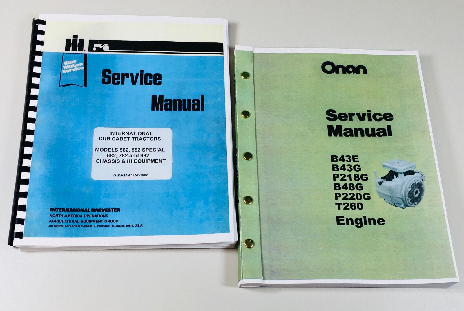 Cub Cadet 982 Chassis Garden Tractor Onan B48G Engine Service Manual ...