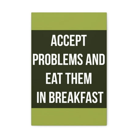 Inspirational Wall Art Accept Problems Motivation Wall Decor for Home ...