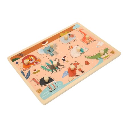 Baby Peg Puzzle Board, Entertainment Peg Puzzle Board Zoo Animal ...