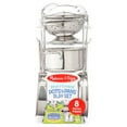Melissa & Doug 8-Piece Stainless Steel Cookware Set for Pretend Kitchen ...