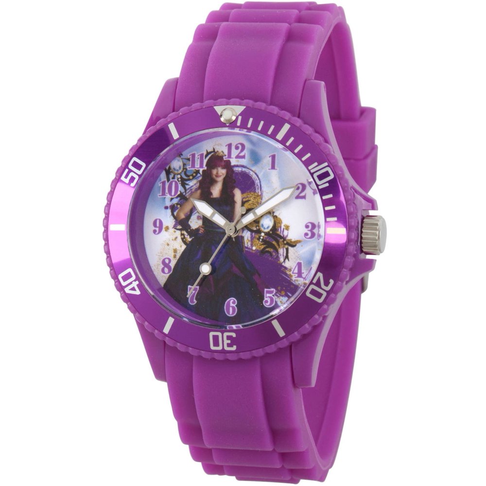 Disney - Descendants 2 Mal Women's Purple Plastic Watch, Purple Bezel ...